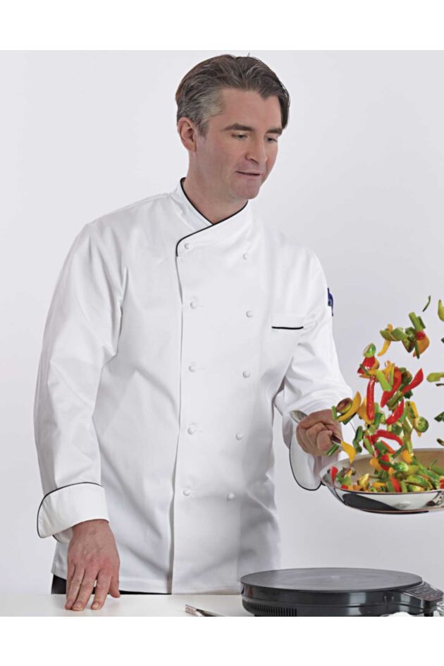 Jolione Chef Jacket - Black Piping | Everyday Uniforms